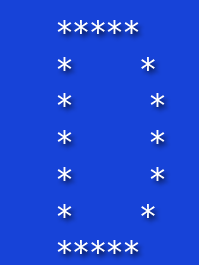 Write a PHP program to print alphabet pattern 'D'