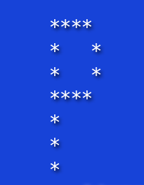 Write a PHP program to print alphabet pattern 'P'